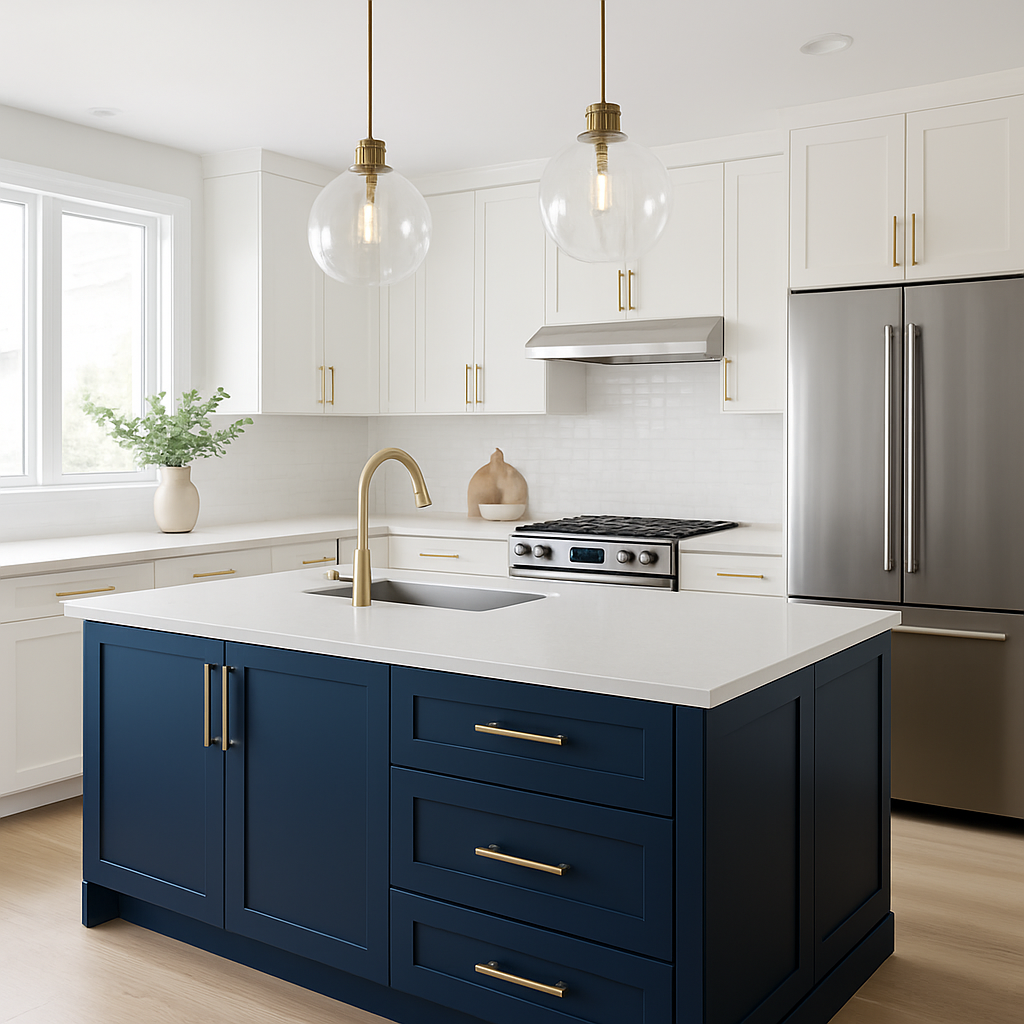 Navy Kitchen Island Paint Color Ideas | Houston TX Homes